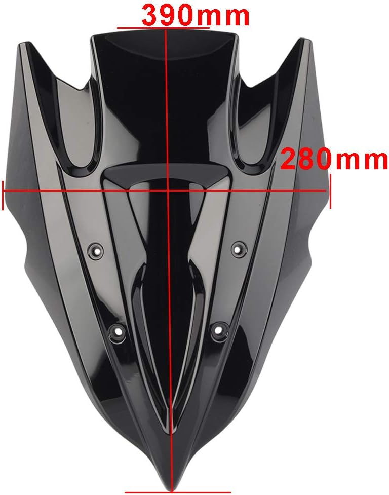 Lirun Motorcycle Windshield Windscreen Deflector Spoiler Shield Double ...