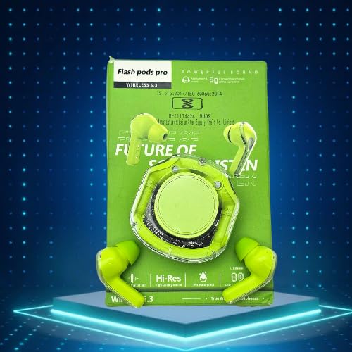 Ultrapods Pro-2 Bluetooth 5.3 LED Display Mini Crystal Earbuds Wireless ...