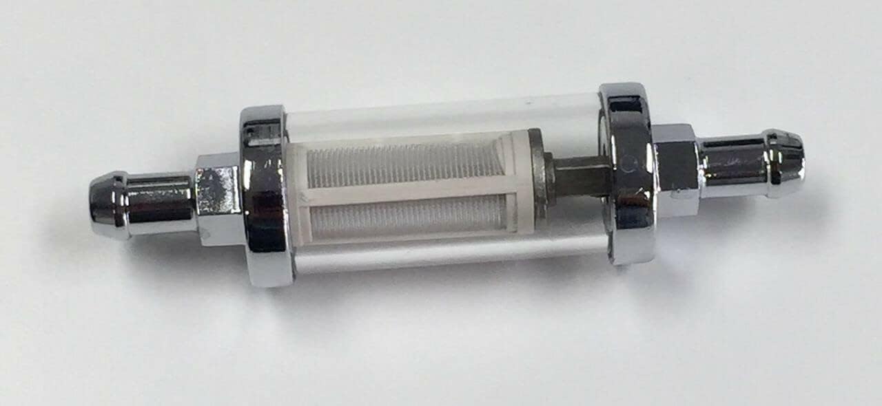 Amazon.com: Universal Chrome & Glass Fuel Filter, 3/8" Inlet/Outlet ...