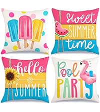 Amazon.com: GEEORY Summer Pillow Covers 18x18 Inch Set of 4 Watermelon ...