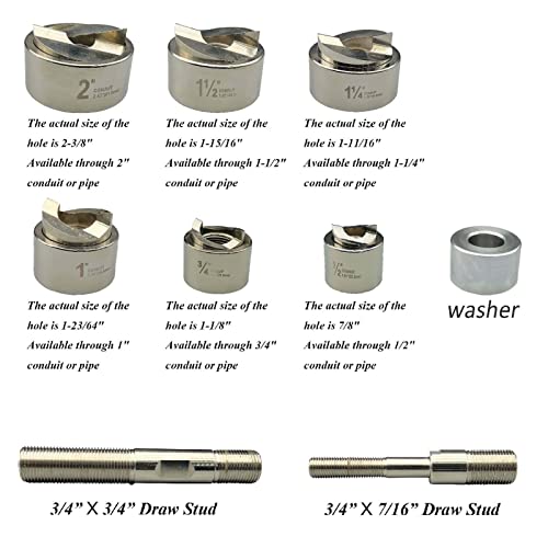 Snapklik.com : IBOSAD Hydraulic Knockout Hole Punch Driver Kit 1/2 To 2 ...