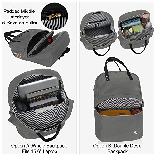 Buy Veegul Convertible Double Desk Backpack Multifunction Daypack ...