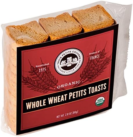 Amazon.com: Three Little Pigs Organic Whole Wheat Toasts, 2.8 oz ...