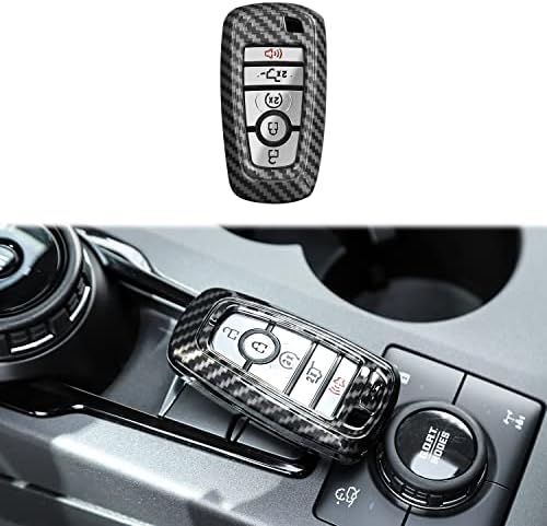 Amazon.com: Carbon Fiber Key Fob Cover for Ford F-150 150 Bronco Raptor ...
