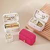 Amazon.com: QIOCKTO PU Leather Travel Jewelry Box,mini Organizer ...