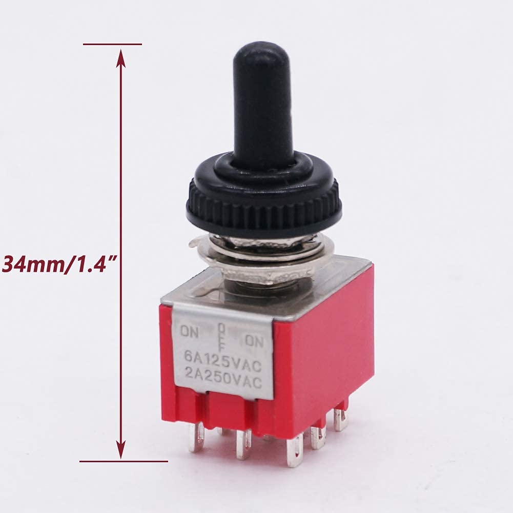 Snapklik.com : Twidec/4Pcs Mini Toggle Switch 3PDT 3 Position 9 Pins ON ...