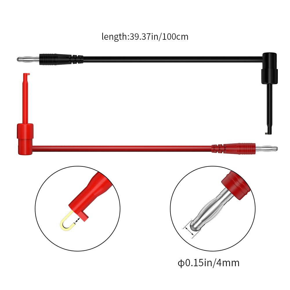 Snapklik.com : CZJZDZ 2pcs Banana Plug To Test Hook Clips Test Lead ...