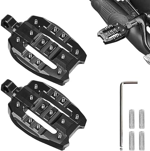 Amazon.com: KEMIMOTO Foot Pegs CNC Motorcycle Foot Rest Wide Fat 360 ...