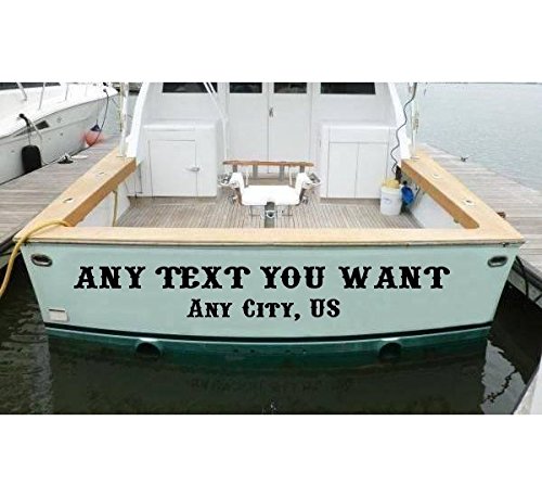 Amazon.com: StickerLoaf Brand CUSTOM BOAT NAME DECAL Personalized ...
