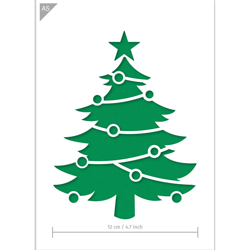 Plantilla De árbol De Navidad De Página Completa