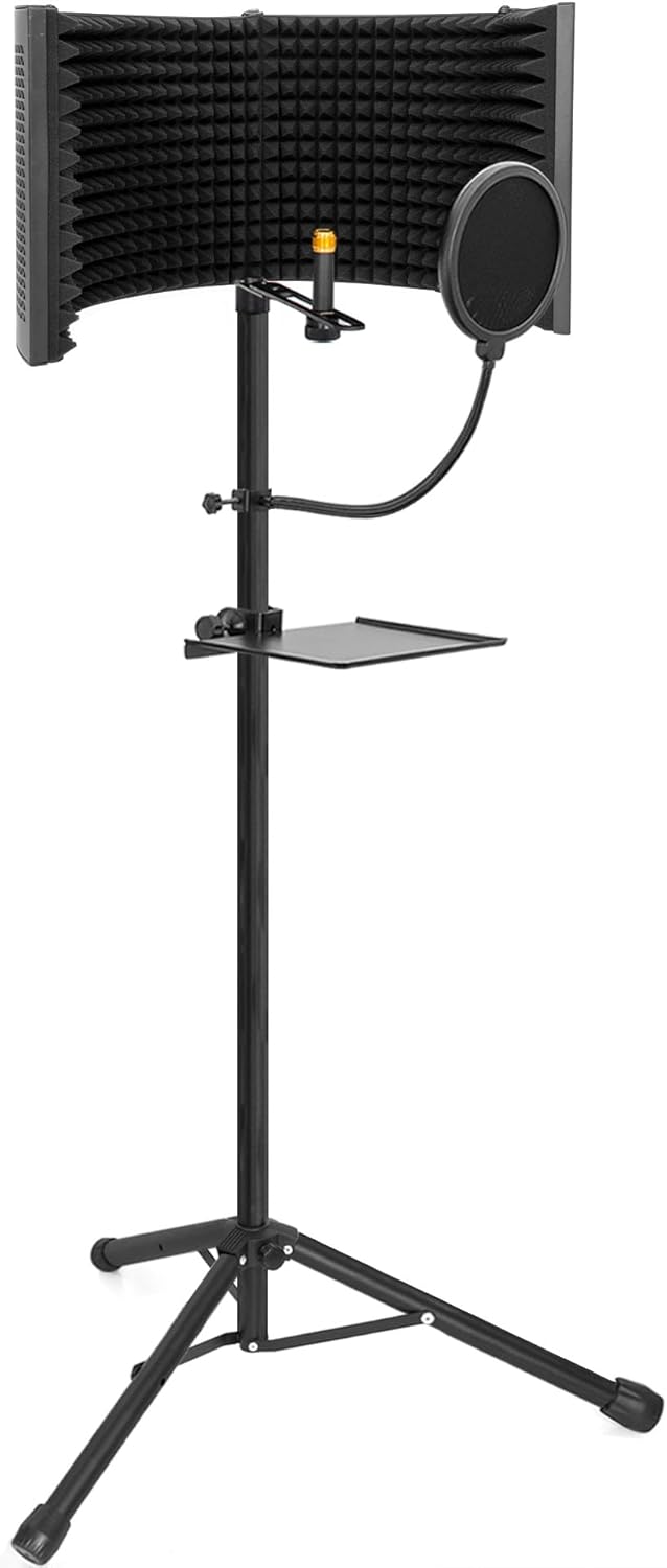 Amazon.com: GYXZ Microphone Isolation Shield with Stand Curved Panel ...