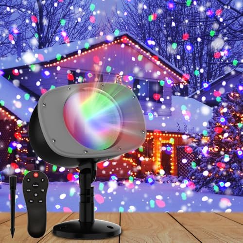 Amazon.com: Christmas Projector Lights Outdoor,15 Colors Rotating ...