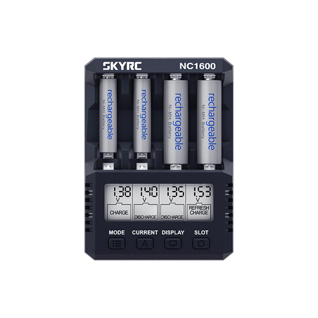 SKYRC NC1600 AA/AAA Battery Charger Discharge High Capacity for 4 AA ...