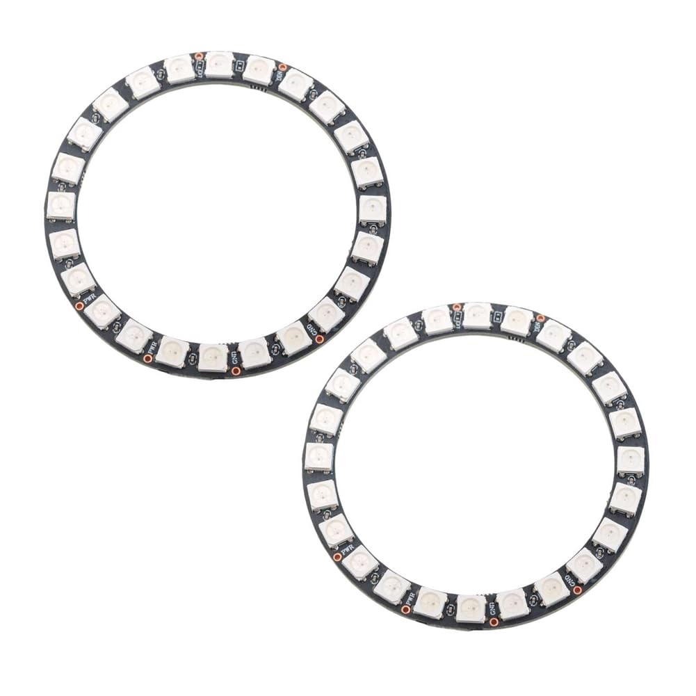 Amazon.com: Stemedu 2PCS Colorful 24 Bits LED Ring Light Individually ...