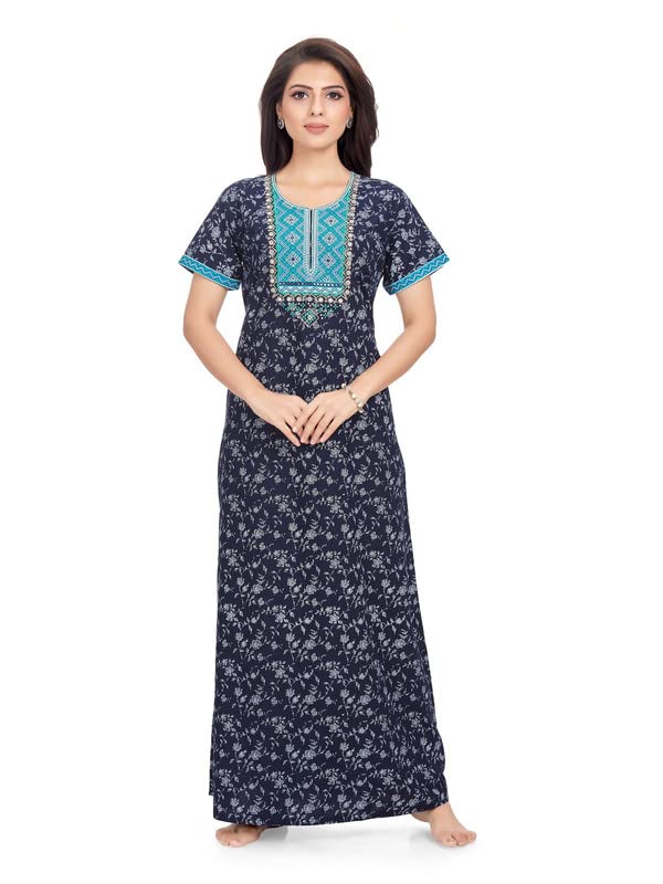 Buy SANA Nightwear Soft Cotton Nighty/Night Gown/Sleep Wear for Women ...