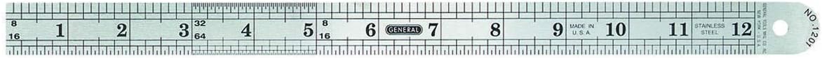 General Tools 1216 12-Inch Flex Stainless Steel Rule - Construction ...