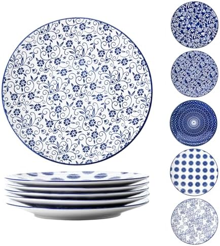 Amazon.com | Esfour Ceramic Dinner Plates 11 inch Set of 6 - Microwave ...