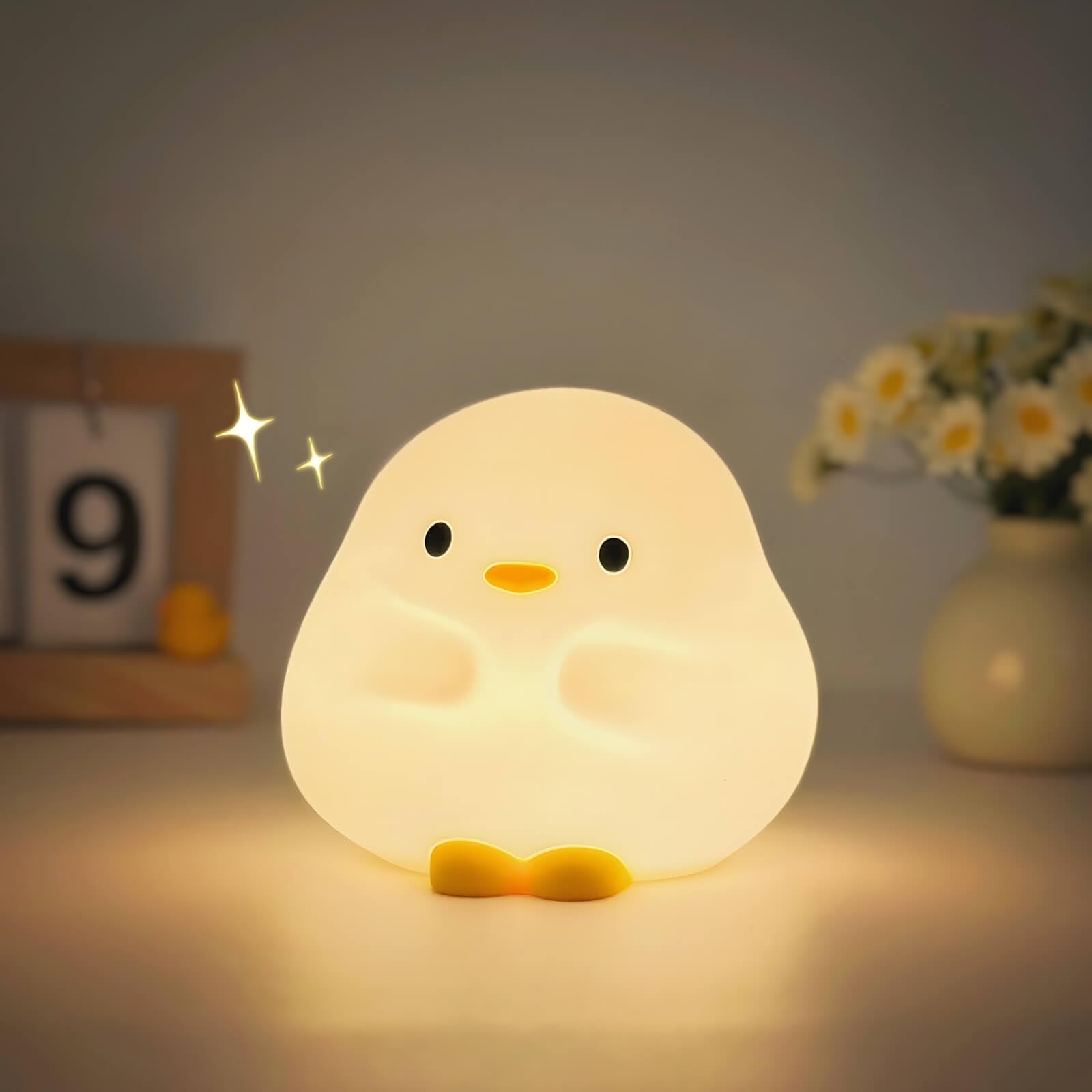 Daixinde Cute DuDu Duck Night Light, Silicone Duck Lamp Light, Squishy ...