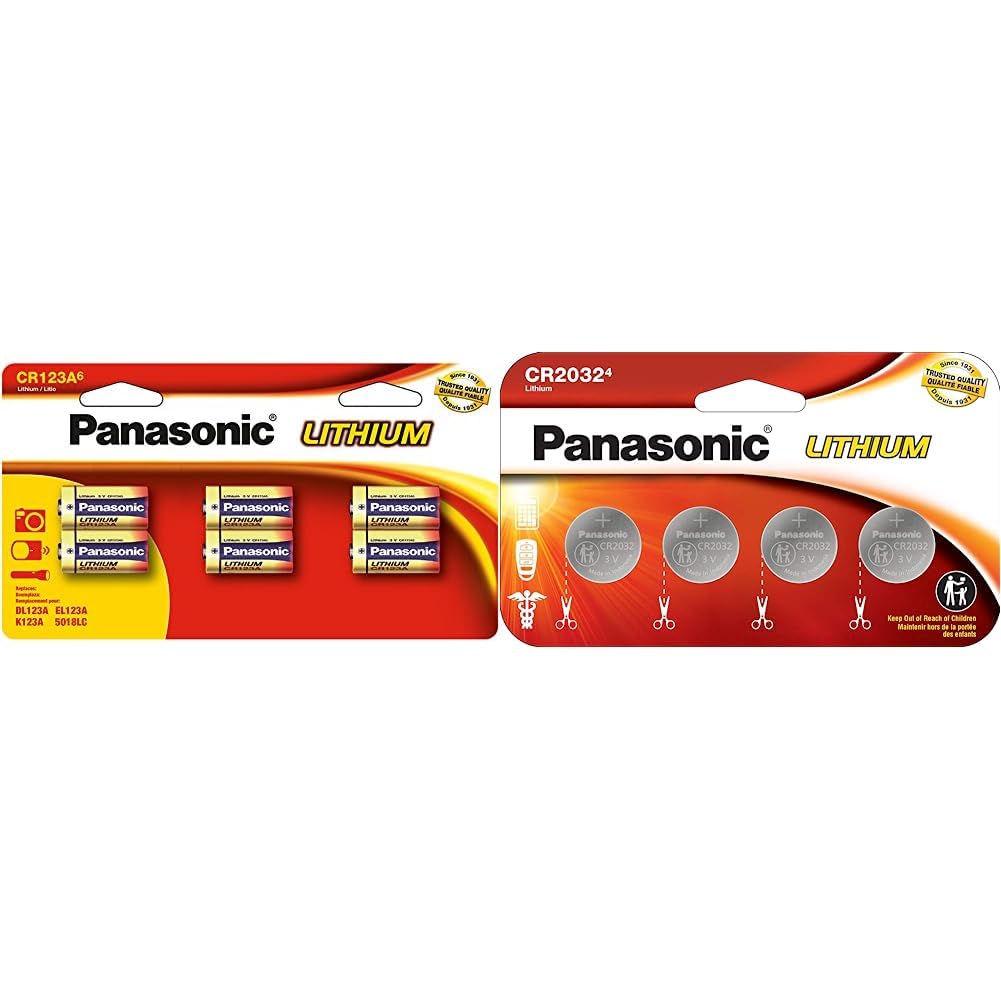 Amazon.com: Panasonic Lithium CR-123A 3V Batteries for Flashlights ...