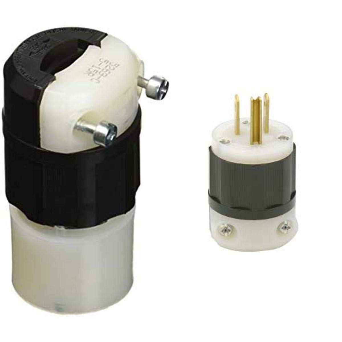 Leviton 5269-C 15 Amp, 125 Volt, Connector, Straight Blade, Industrial ...
