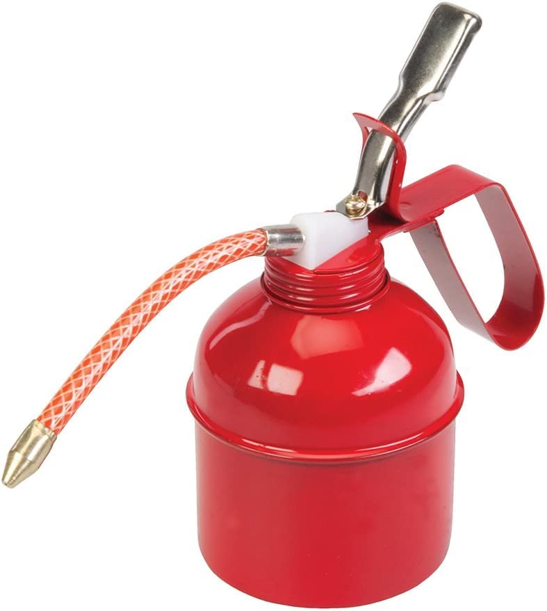 Buy 500ml Red Metal Oil Can Lubrication Flexi Spout Lever Oil Cans Car ...