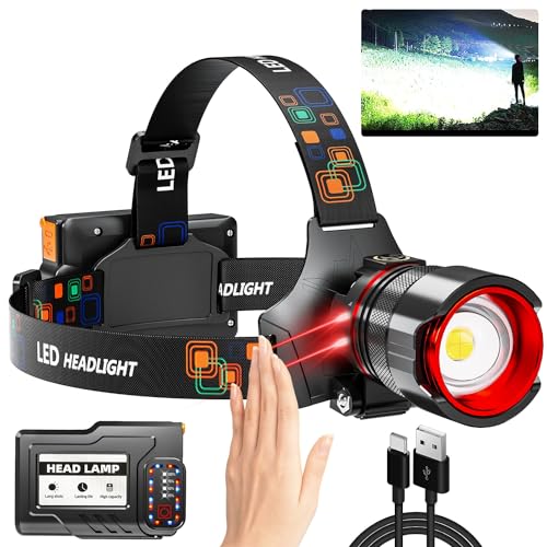 Worker 990000lm Led Headlamp Rechargeable Headlight Zoomable Head Torch ...