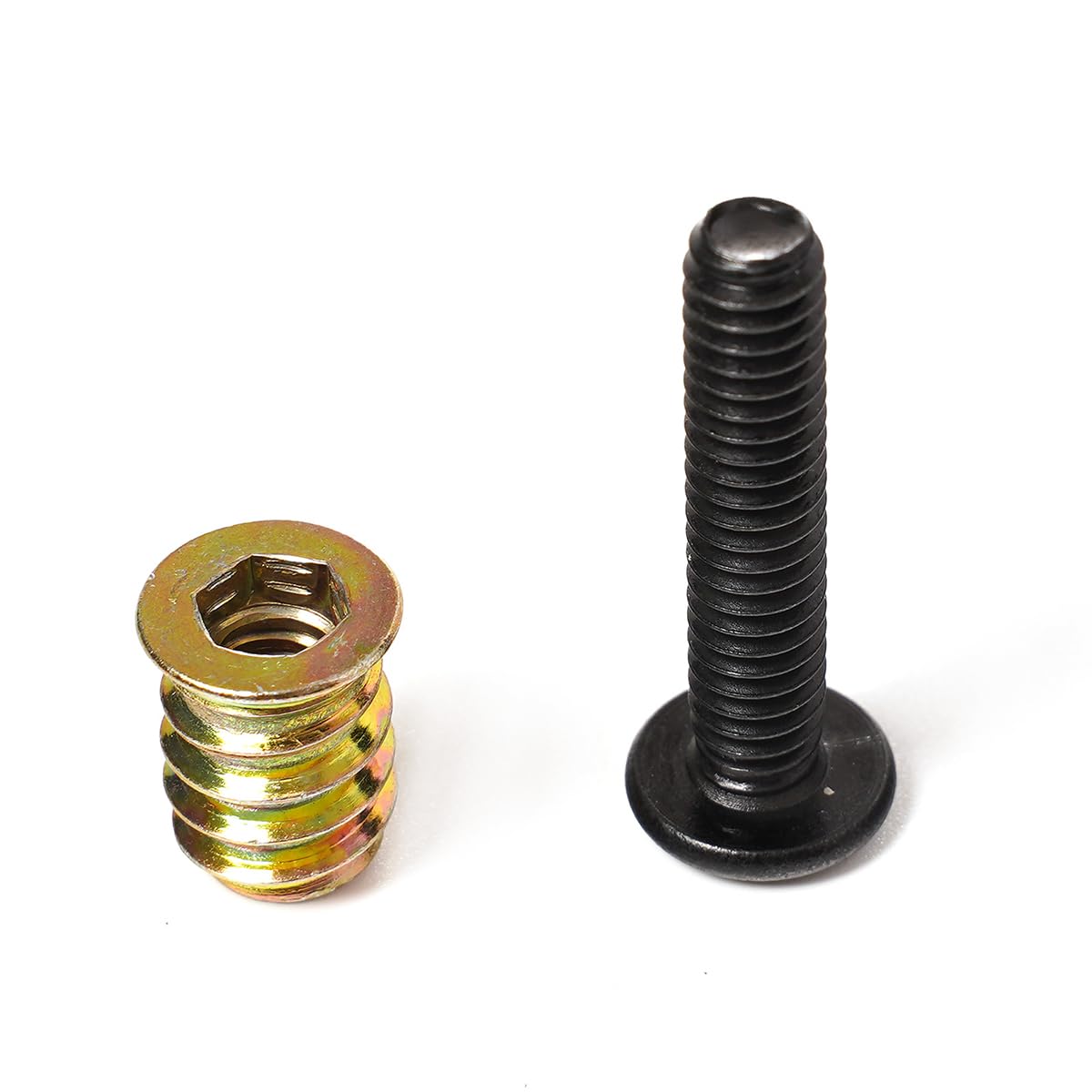 Snapklik.com : 30-Set 1/4-20 Threaded Insert And Bolt For Wood ...