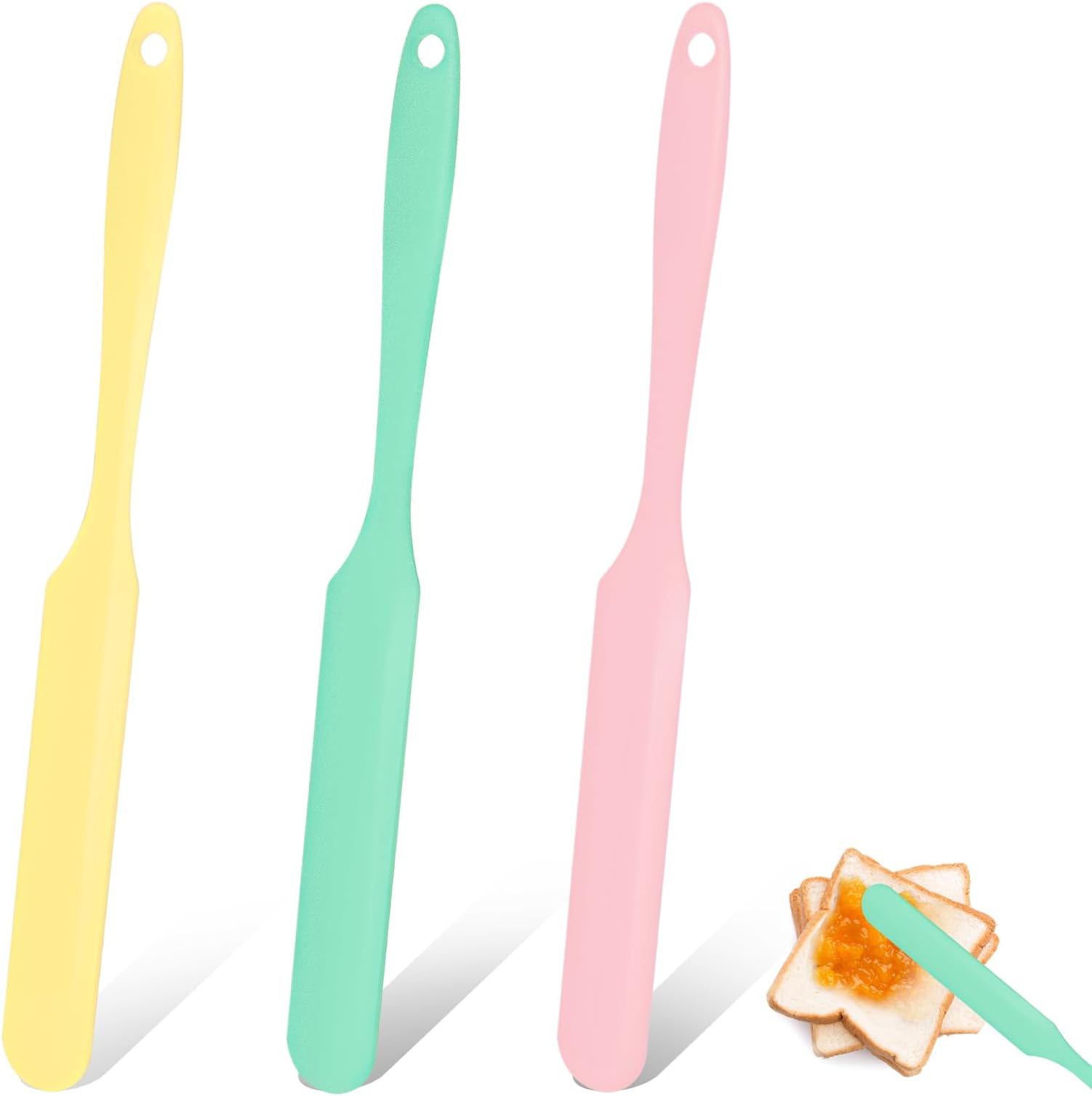 Amazon.com: 3pcs Silicone Jar Spatula Heat Resistant Kitchen Spatulas ...
