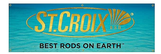 Amazon.com: ST. CROIX RODS FISHING BANNER BASS BOAT MAN CAVE DECAL ...