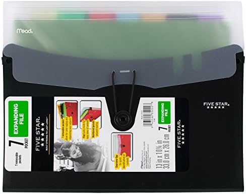 Five Star Expanding File Folder, 7-Pocket Expandable File Folder ...