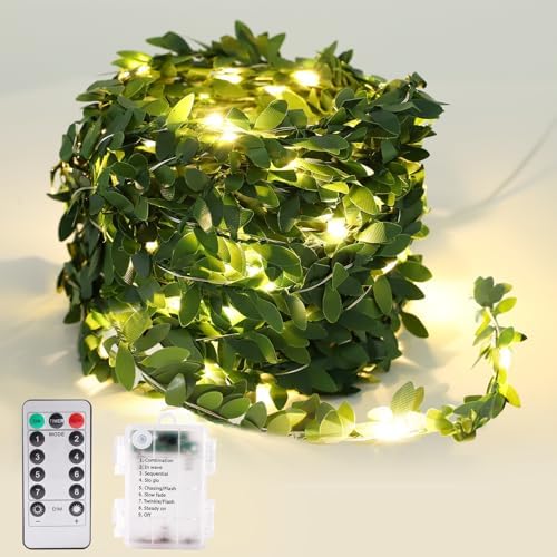 Amazon.com: Vine with Fairy Lights Battery Operated, 33 Ft 100LED Vine ...