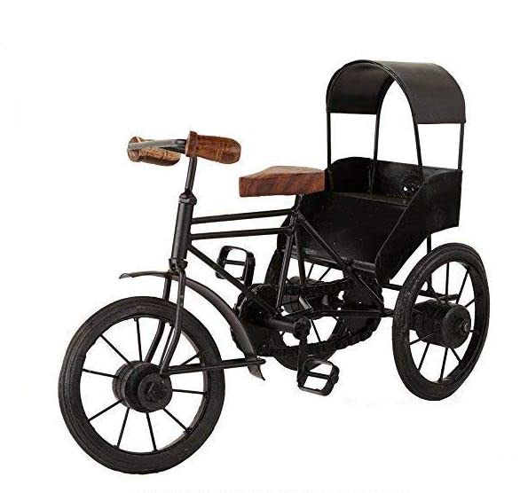 Rickshaw |Wooden and Wrought Iron Mini Rickshaw | MiniNature Rickshaw ...