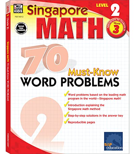 Buy Singapore Math Level 2 70 Must-Know Word Problems 3rd Grade ...