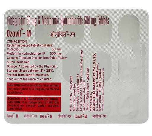 OZOVIL-M 50/500MG - Strip of 15 Tablets : Amazon.in: Fashion