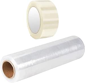 Duravel Stretch Film and Clear Tape- Stretch Wrap with Handles ...