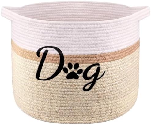 Amazon.com: Midlee Cotton Rope Pet Toy Storage Basket : Pet Supplies