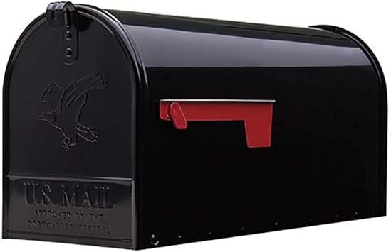 Solar Group E1600B00 Large Premium Steel Rural Mailbox (Black) : SOLAR ...