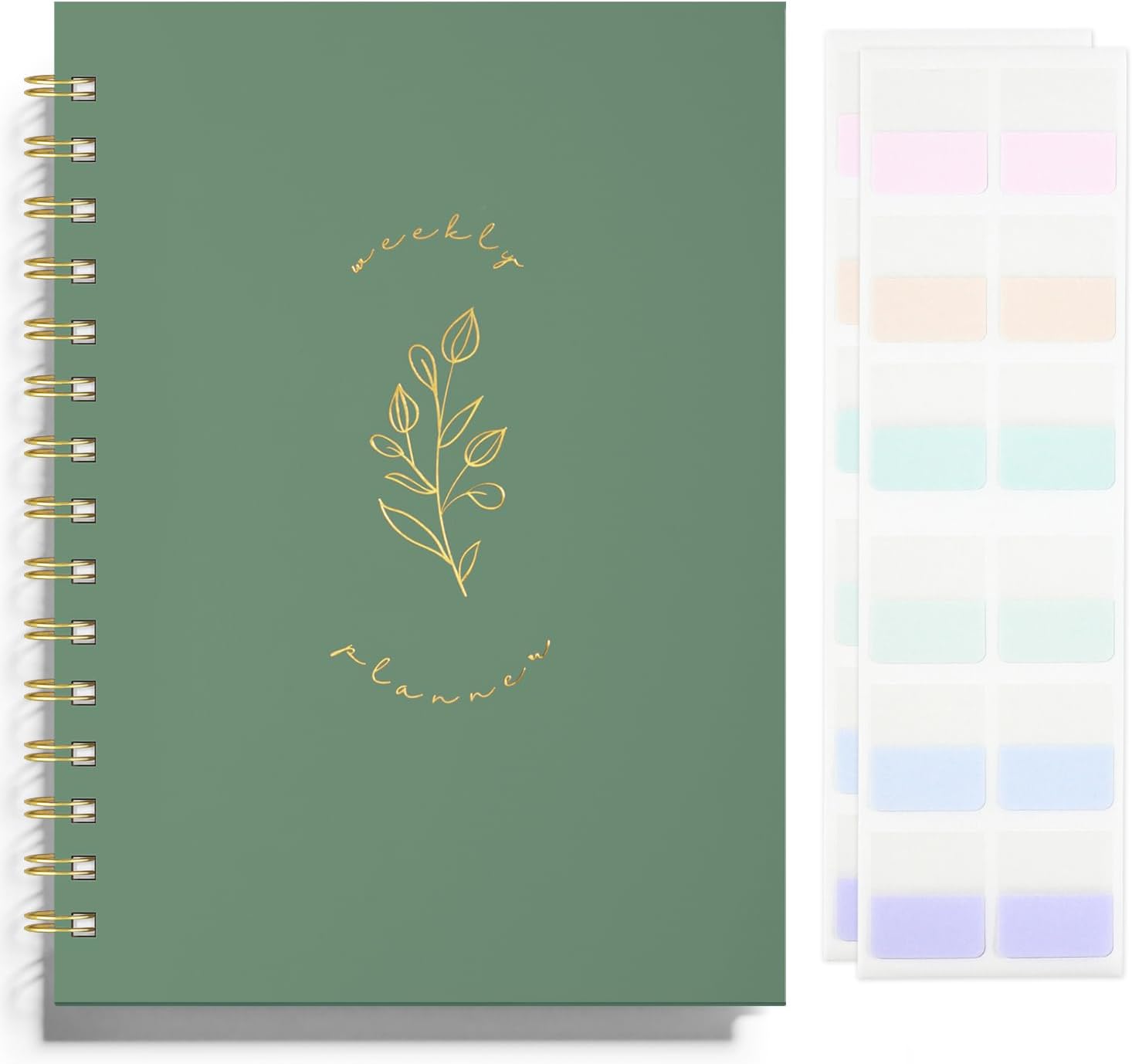 Undated Weekly and Monthly Planner Spiral Bound- Weekly Goals Notebook ...