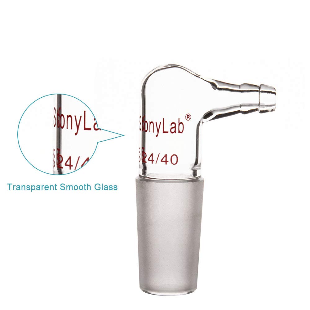 Snapklik.com : Stonylab Glass 90 Degree Vacuum/Gas Adapter ...