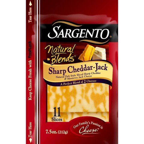 Amazon.com: Sargento Sharp Cheddar-Jack Cheese Slices 11 ct : Grocery ...