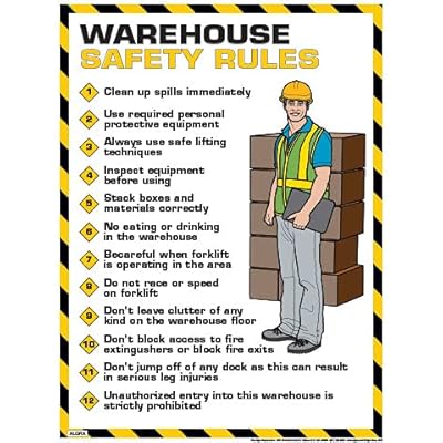 Laminated Warehouse Safety Rules Poster, 18 x 24, Philippines | Ubuy
