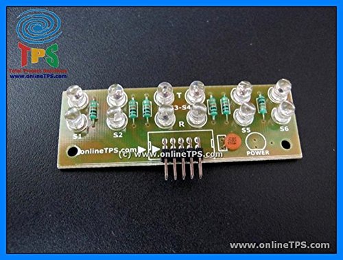 6 IR LED/Photodiode Analog Sensors Array Board - Precise Infrared ...