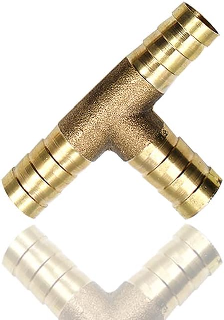 Barbed Connector SENRISE 19 mm 3 Way Solid Brass T Hose Barbed Joiner/Connector Adapter for Fuel ...