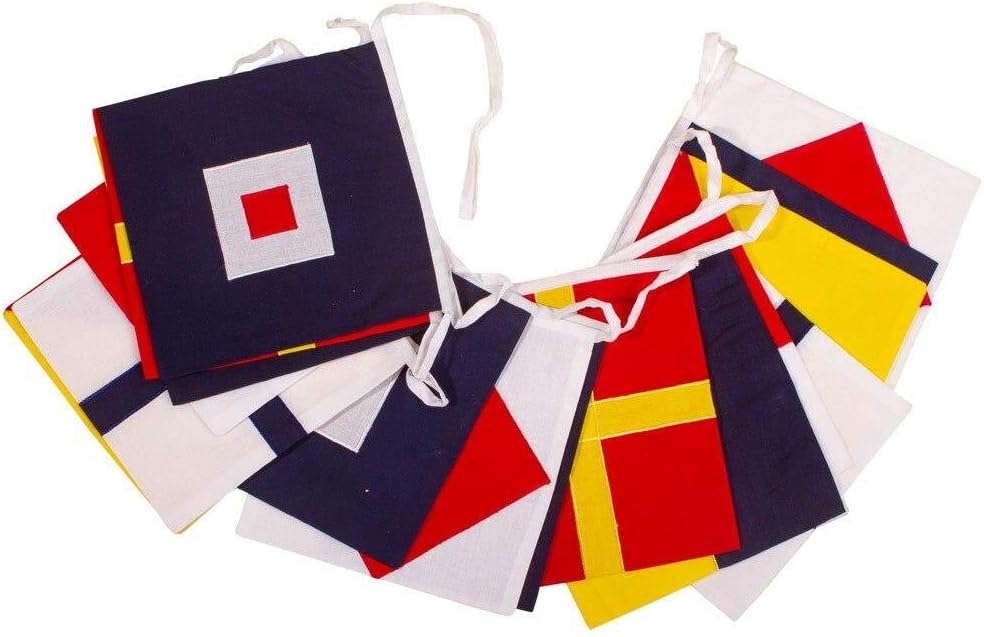 12.6m 40 flag Nautical Alphabet & Letters Bunting : Amazon.co.uk: Garden