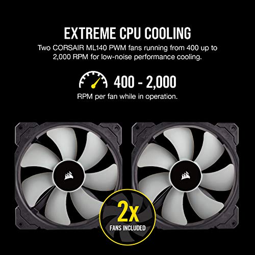 Corsair iCUE H115i RGB Pro XT, 280mm Radiator, Dual 140mm PWM Fans ...