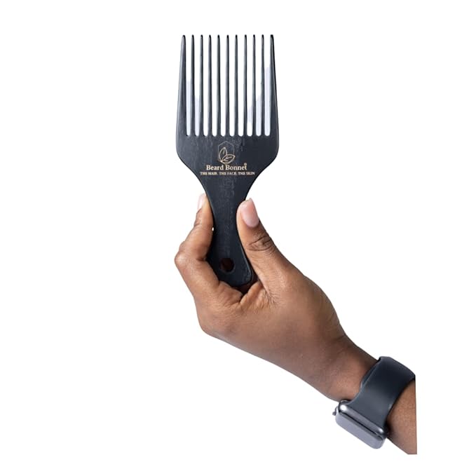 Amazon.com : BeardBonnet Sandalwood Wooden Beard Pick + Hair Detangle ...