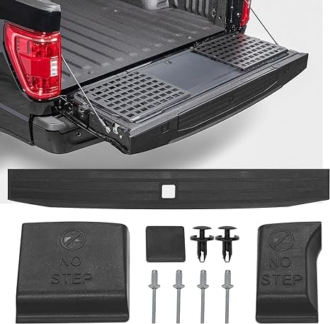 Tailgate Step Pad Top Center Flex Molding Trim Cover Kit Compatible ...