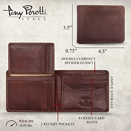 Tony Perotti Men's Italian Leather Bifold Wallet - Custom Wallets for ...