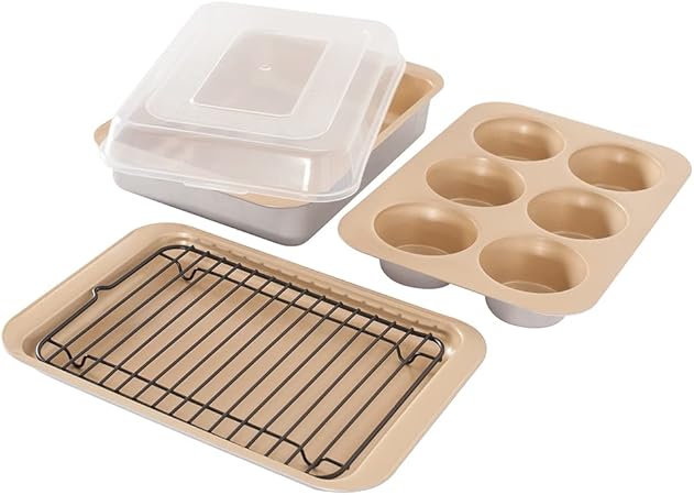Amazon.com: Nordic Ware Compact Ovenware 5 piece Set: Bakeware Sets ...