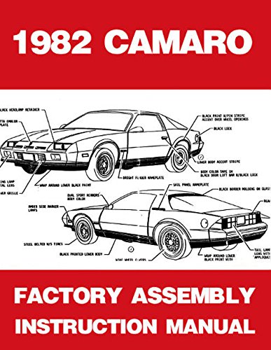 1982 Chevrolet Camaro Assembly Manual Book Rebuild Instructions ...